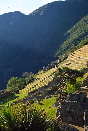 Travel photos from Peru: Inca terraces at Machu Picchu